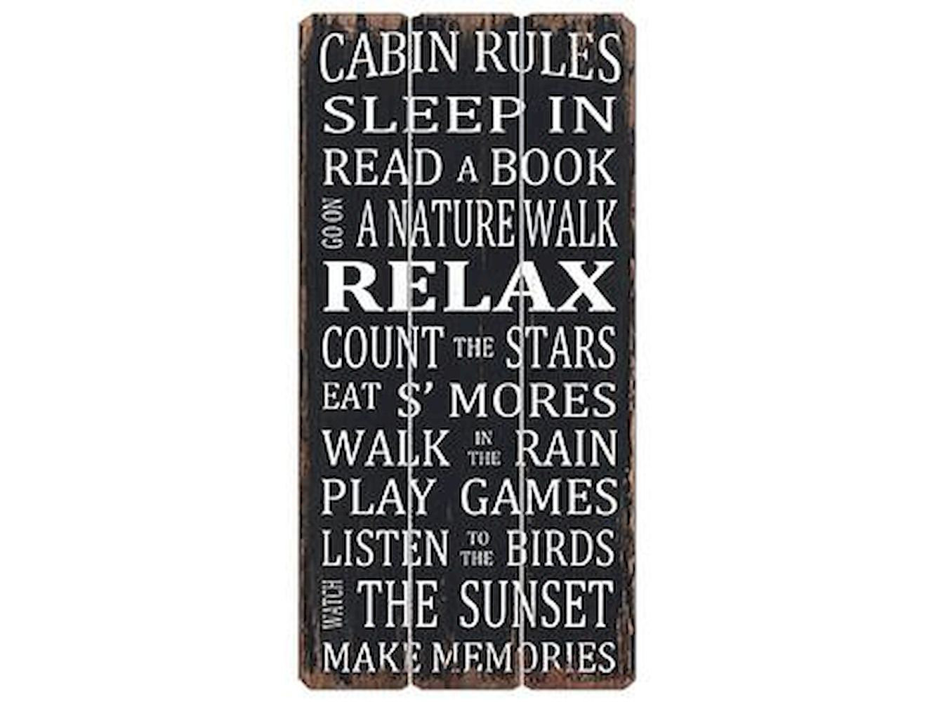 Millwood Pines Cabin Rules Wooden Sign Wall Décor & Reviews | Wayfair