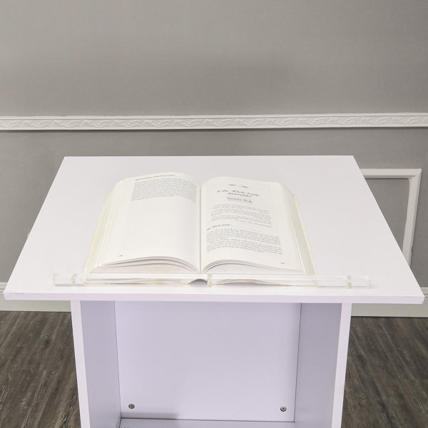 FixtureDisplays White MDF Wood Podium Church Pulpit School Lectern ...