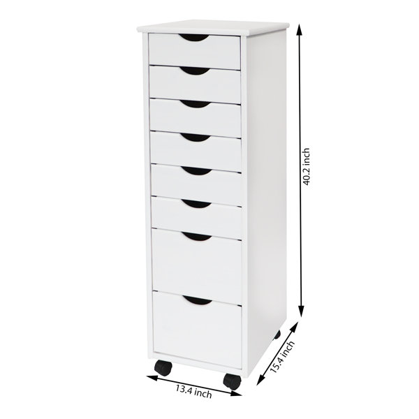 Rebrilliant Pringle 8 Drawer Rolling Storage Chest & Reviews | Wayfair