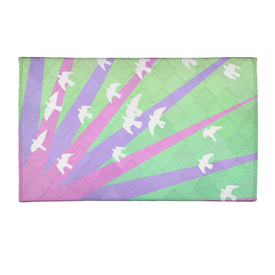East Urban Home Area Rug in Pink/Green/Purple | Wayfair