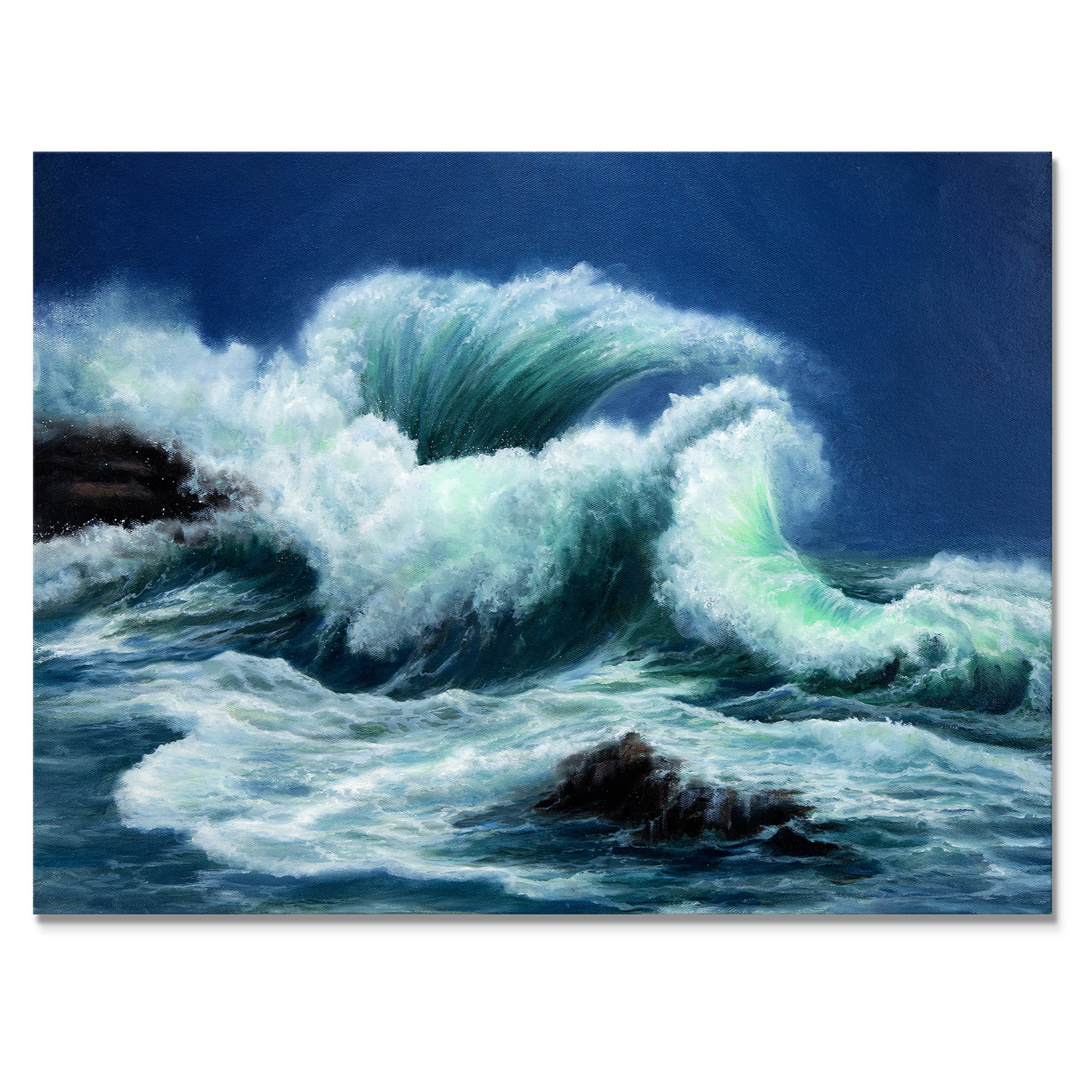 Highland Dunes Wild Blue Ocean Waves VIII Wild Blue Ocean Waves VIII ...