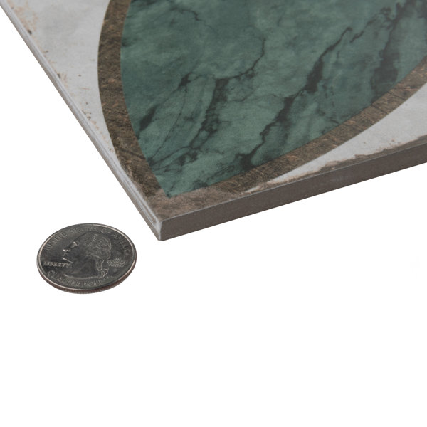 Merola Tile Renaissance Deco 8" x 8" Porcelain Patterned Wall & Floor ...