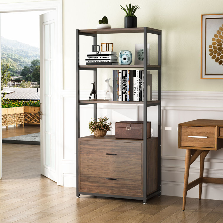 17 Stories Deperte 59.05'' H x 23.62'' W Metal Etagere Bookcase | Wayfair