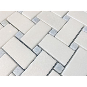 Mosaic Studio Thassos 1" x 2" Natural Stone Mosaic Wall & Floor Tile ...