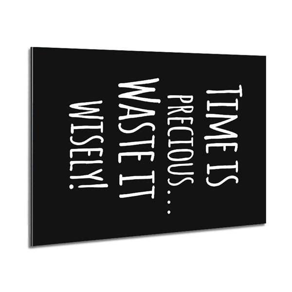Maturi Time Is Precious Metal Print | Wayfair.co.uk