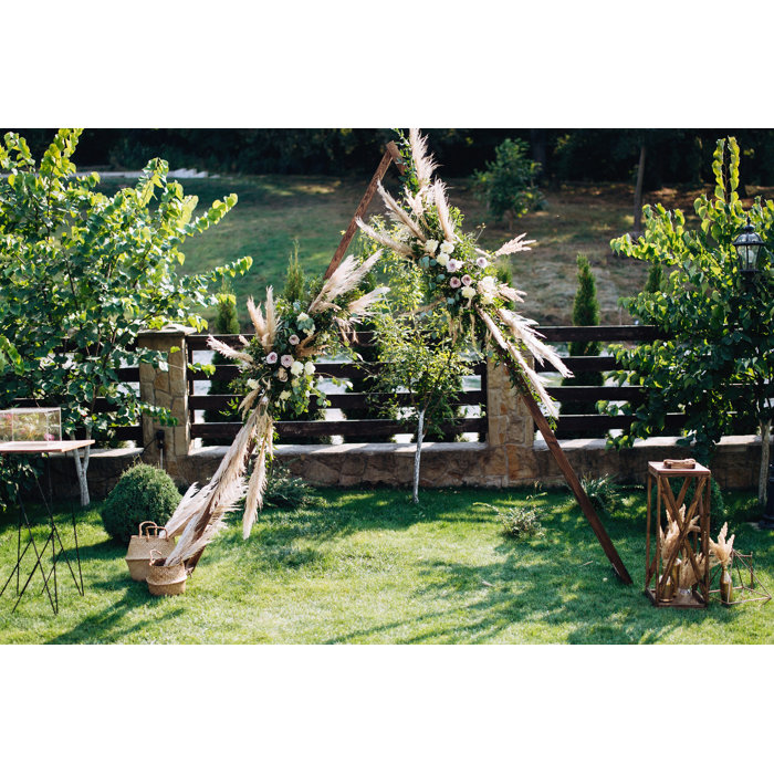 LUVODI Wooden Triangle Wedding Arch | Wayfair