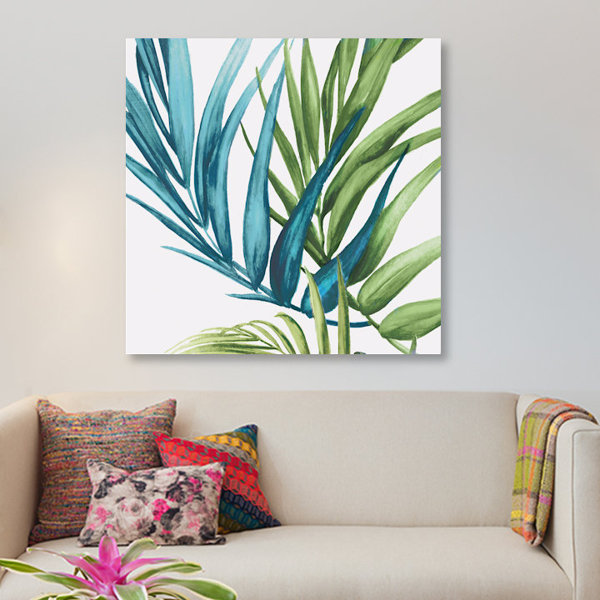 East Urban Home Palm Leaves IV by Eva Watts - Print | Wayfair