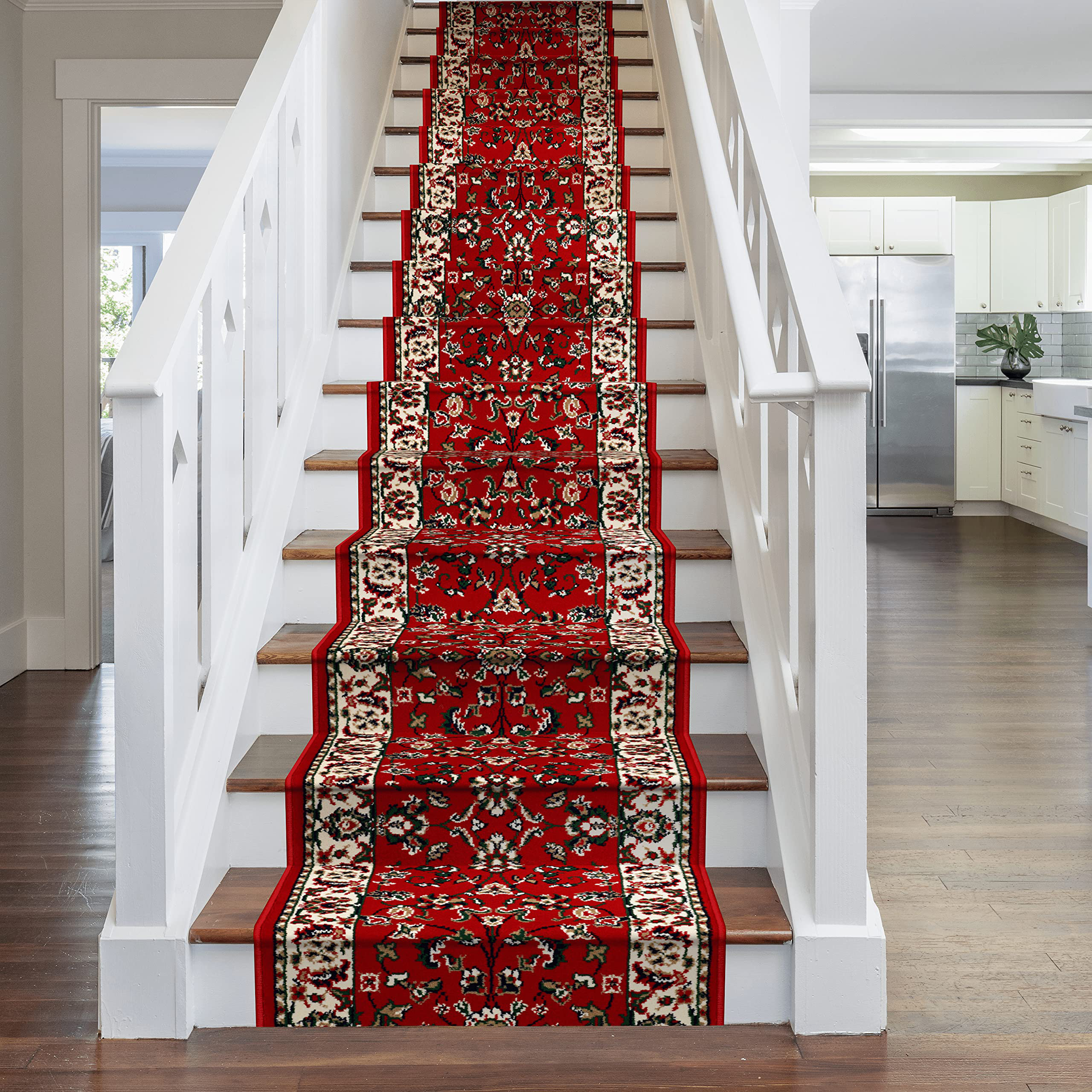 Astoria Grand Adamsville Tufted Red/Cream Rug & Reviews | Wayfair.co.uk