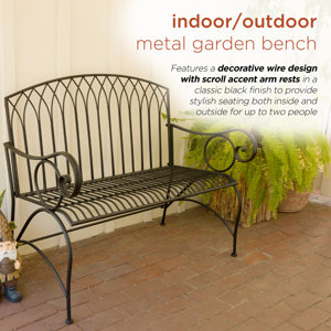 Red Barrel Studio® Metal Outdoor Bench & Reviews | Wayfair
