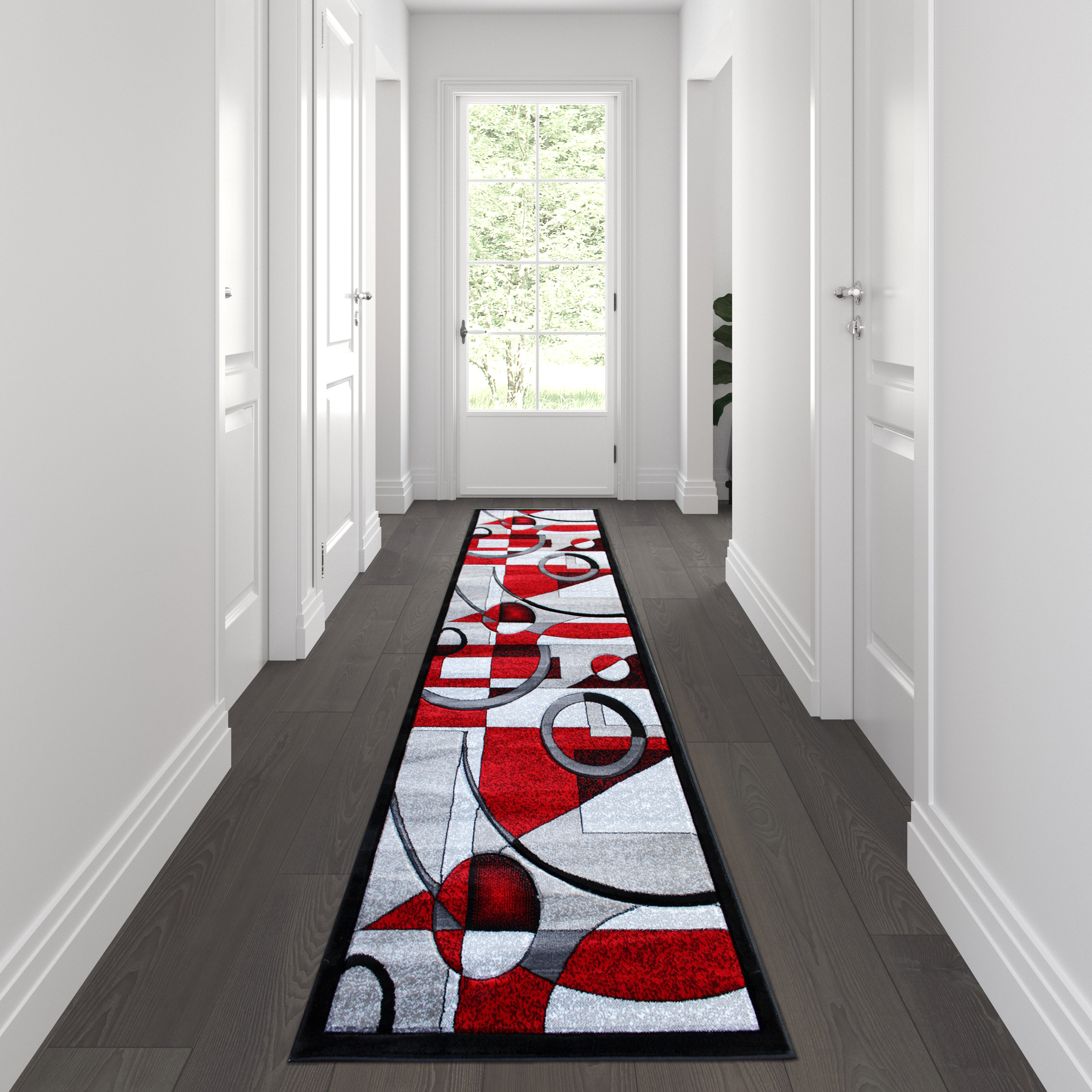 Orren Ellis Skaghi Modern Geometric Abstract Area Rug | Wayfair
