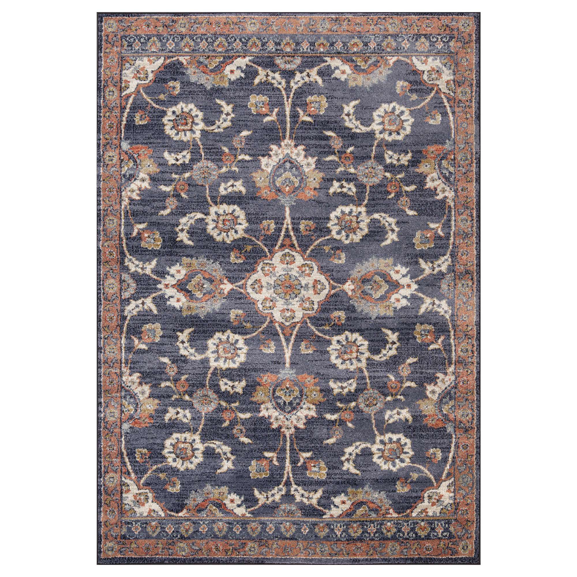 Charlton Home® Burck Performance Brown/Blue Rug | Wayfair