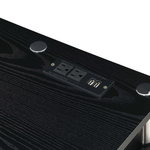 Wrought Studio Edwin No Tools Computer Desk with Built-In Outlets ...