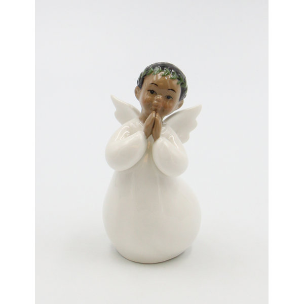 The Holiday Aisle® Praying Angel Boy Figurine | Wayfair