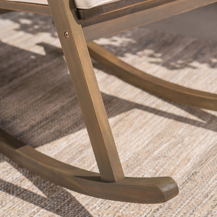 Union Rustic Acacia Outdoor Rocking Chair & Reviews | Wayfair
