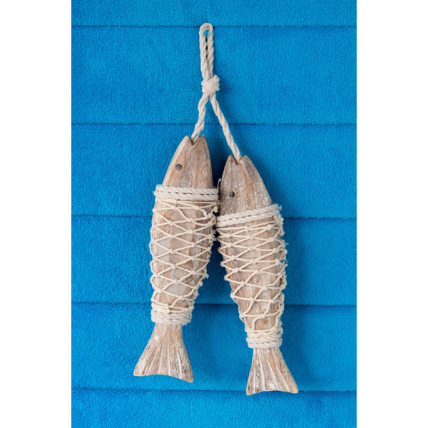 Breakwater Bay Handcrafted Hanging Fish in Net Wall Décor & Reviews ...