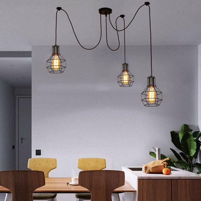 Borough Wharf Barner 3-Light Geometric Chandelier | Wayfair.co.uk