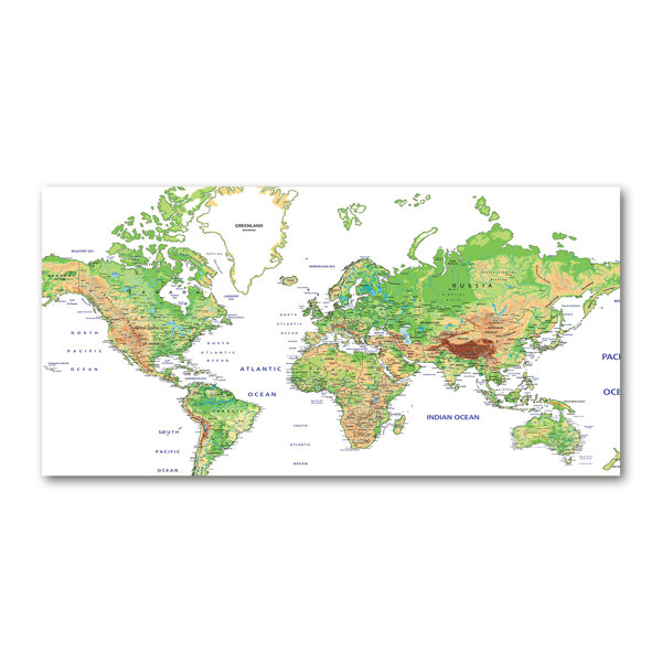Williston Forge World Map - Wrapped Canvas Art Prints | Wayfair.co.uk