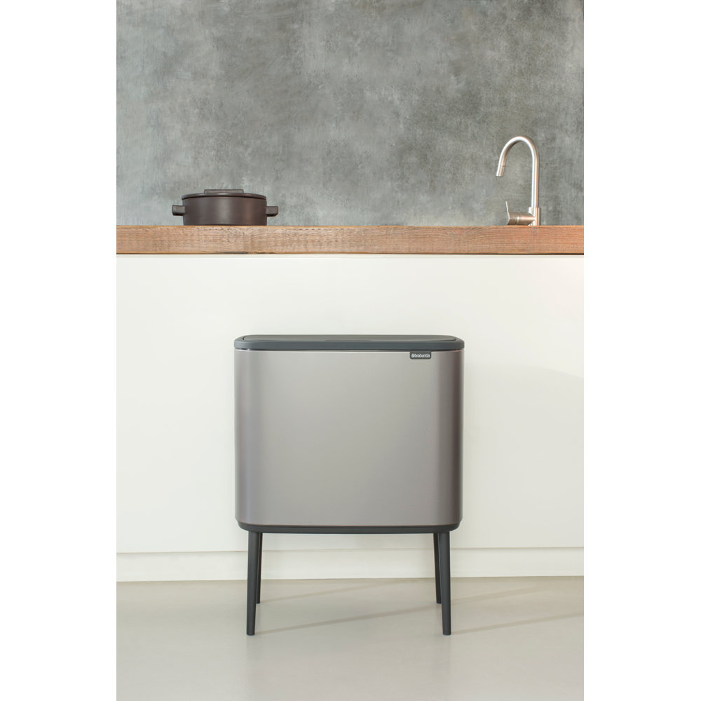 Brabantia Bo Touch Top Multi-Compartment Recycling Trash Can 3 x 3 ...