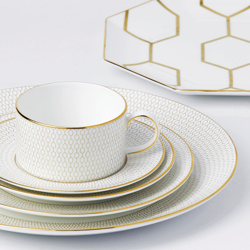 Wedgwood Gio Gold 5 Piece Place Setting & Reviews | Perigold