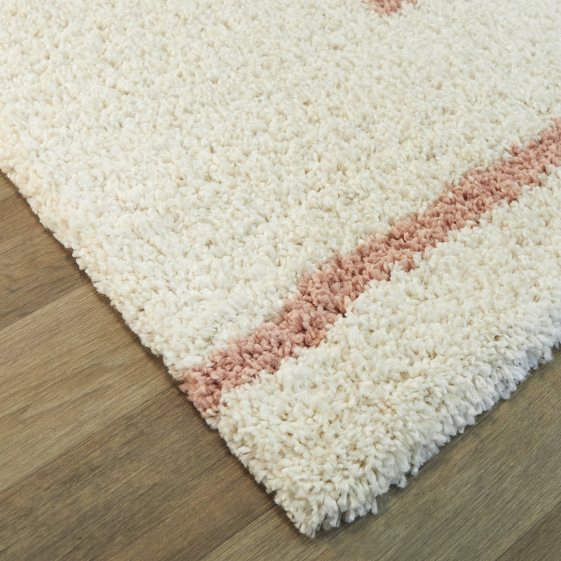 Dakota Fields Performance Cream/Pink Rug & Reviews | Wayfair