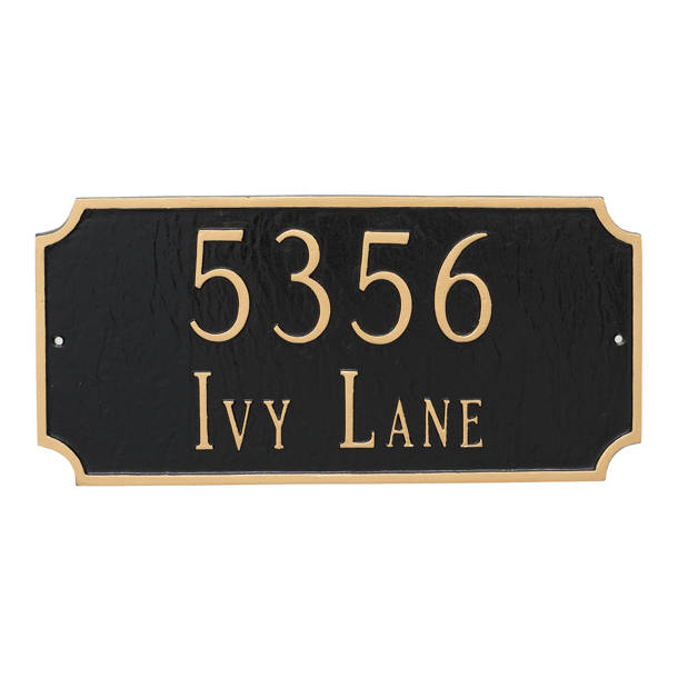 Montague Metal Products Camden Ivy 2-Line Wall Address Plaque & Reviews ...