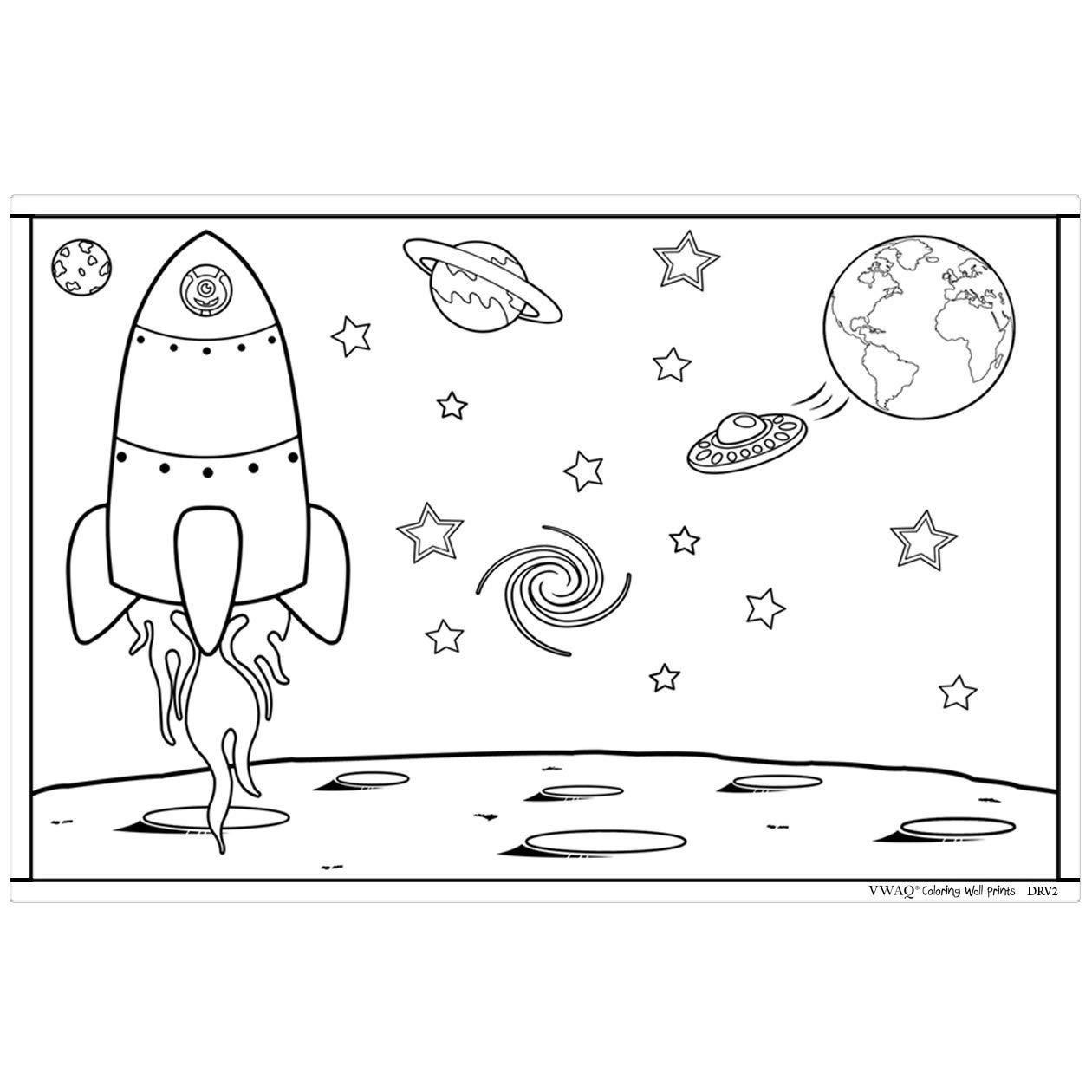 Zoomie Kids Outer Space Dry Erase Whiteboard Decal | Wayfair