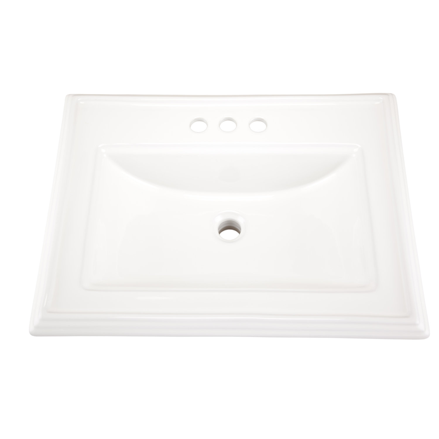 Gerber Logan 18'' White Vitreous China Rectangular Drop-In Bathroom ...