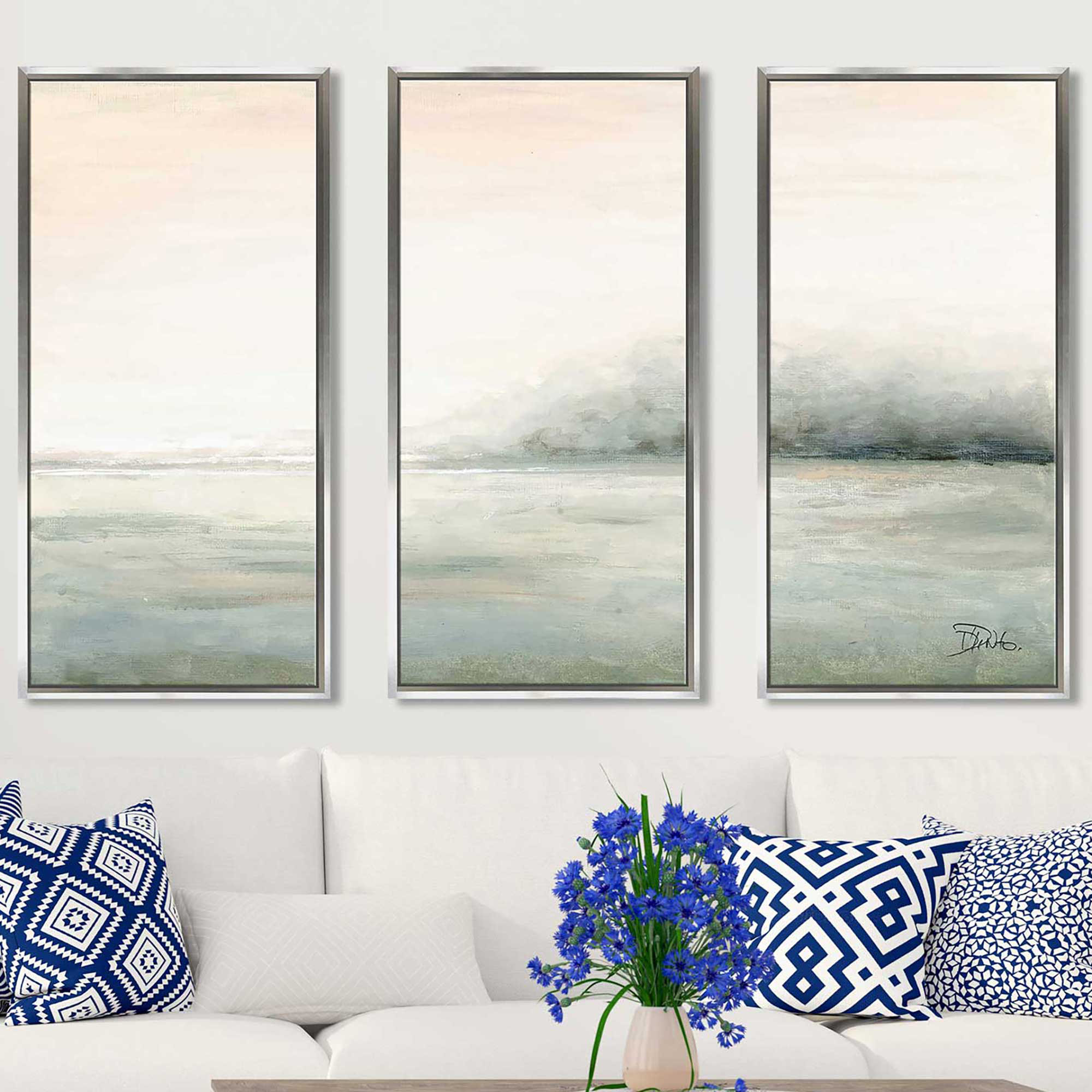 PicturePerfectInternational Light Fog - 3 Piece Floater Frame Painting ...