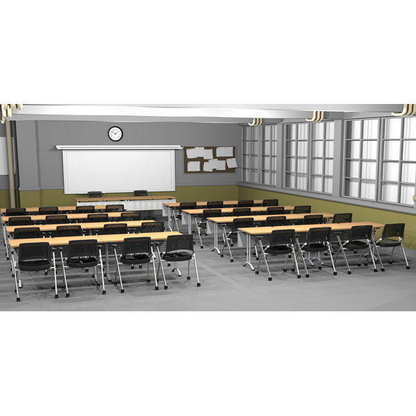 TeamWORK Tables 34 Person Training Meeting Seminar Tables with Modesty ...