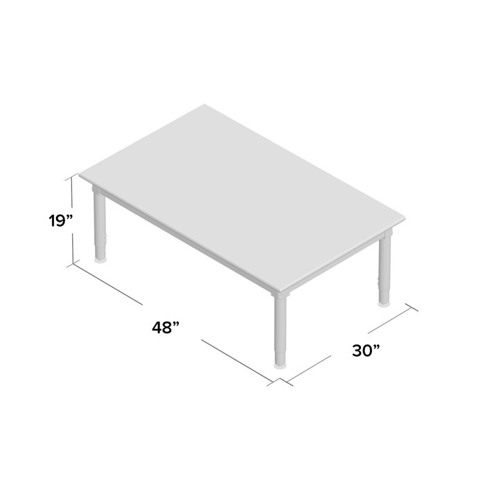 Wood Designs Hardwood Birch Tables Adjustable Height Rectangular ...