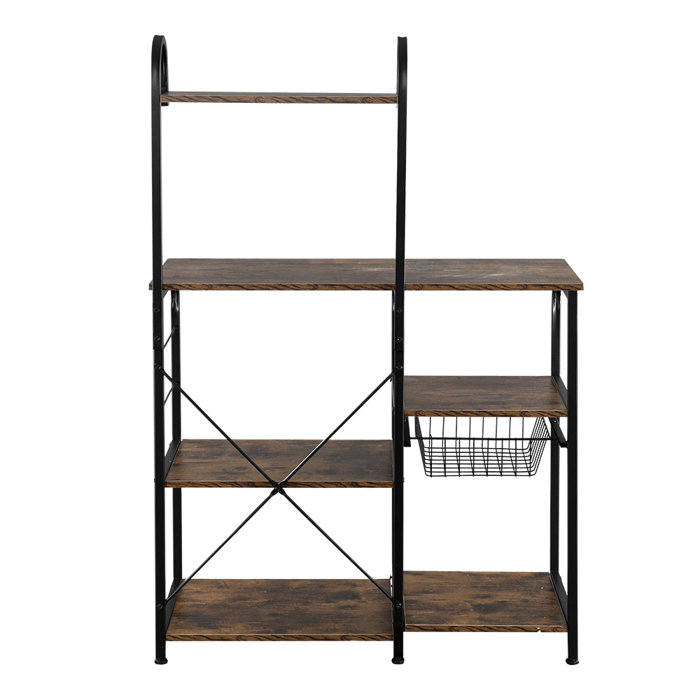 Prep & Savour 35.5'' Steel Standard Baker's Rack with Microwave ...