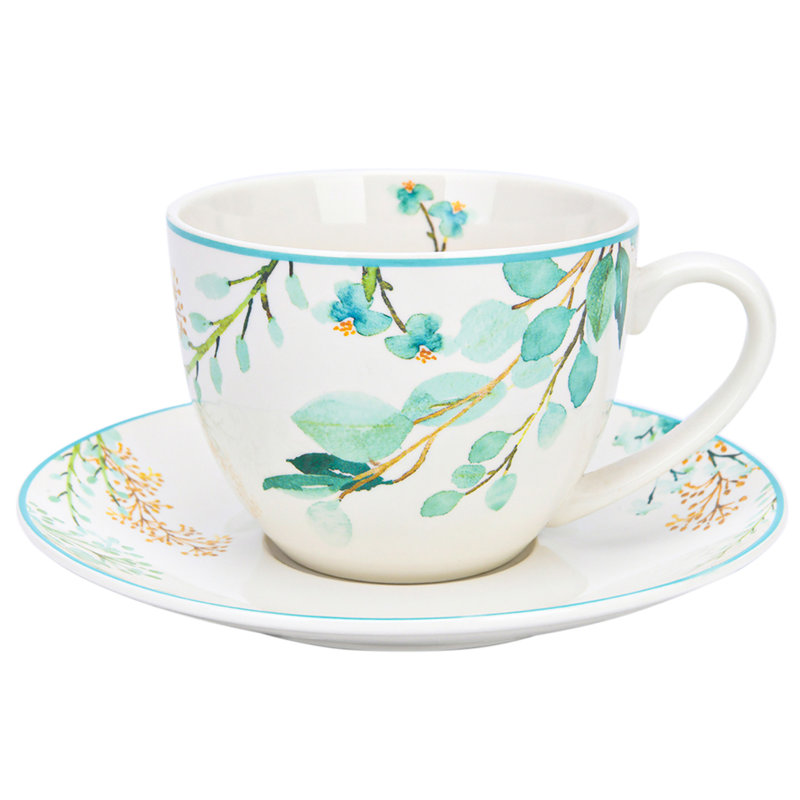 STP Goods Mint Leaves Bone China Dinnerware Set - Service for 4 | Wayfair