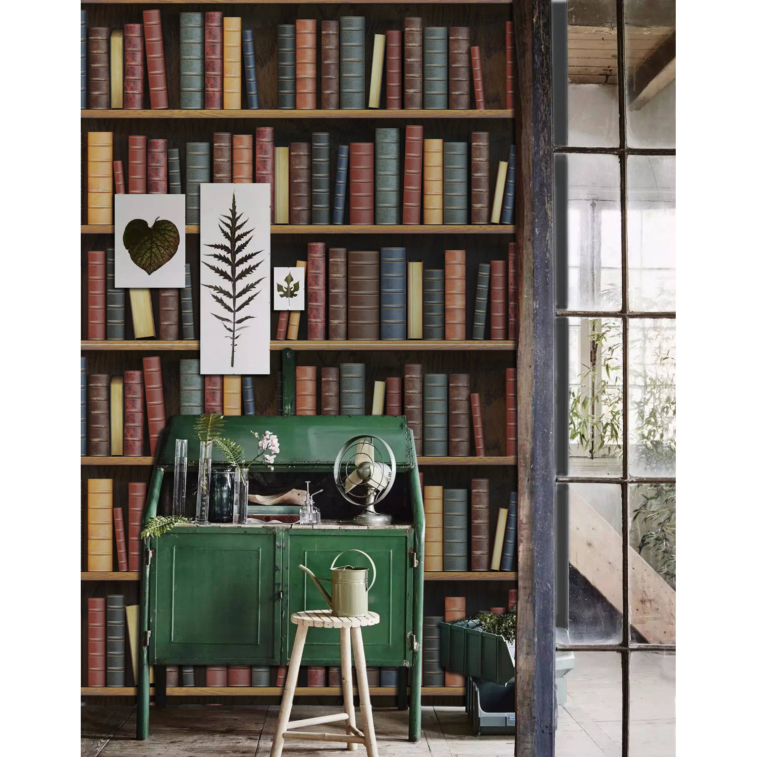 Latitude Run Lanayah Old Books Library Book Story Shelf Literature Paper Wallpaper | Wayfair.co.uk