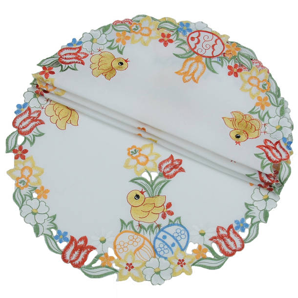 The Holiday Aisle® Sighrik Rectangle Floral Easter Polyester Table ...