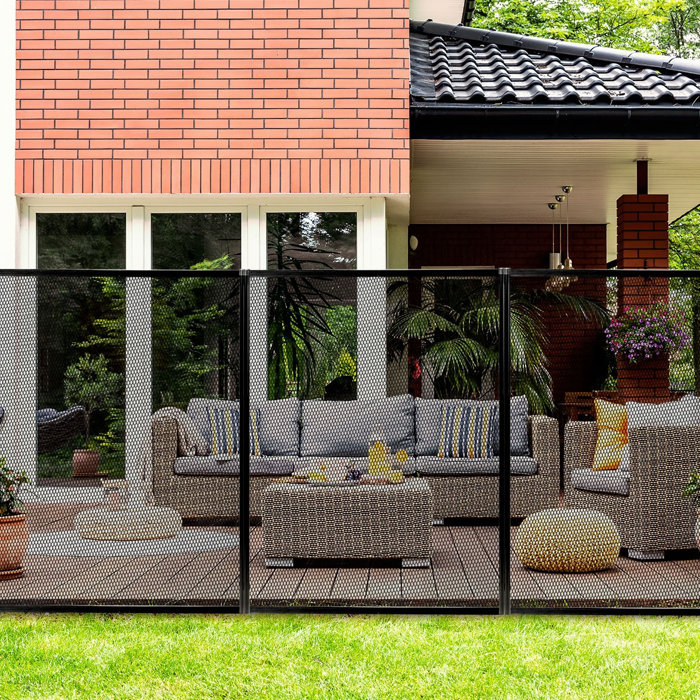 NEWNICY 48'' H x 144'' W Black Mesh Fencing with 1 Panel(s) Included ...