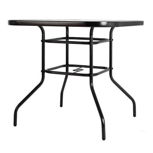 Winston Porter Hermínio Glass Outdoor Dining Table & Reviews | Wayfair
