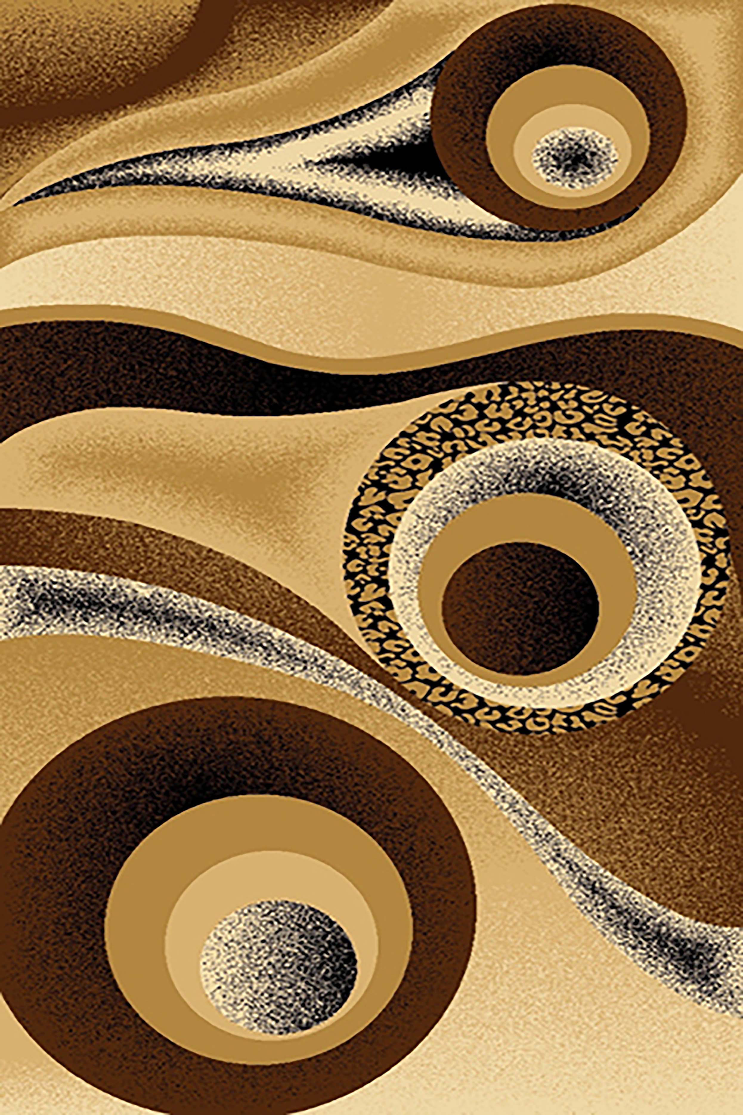 Ivy Bronx Mccampbell Abstract Chocolate/Brown/Beige Area Rug & Reviews ...