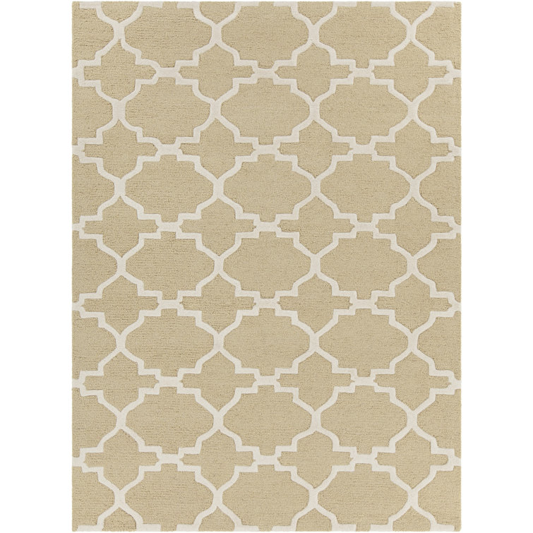 Chandra Davin Tufted Rectangle Contemporary Beige/Cream Area Rug | Wayfair