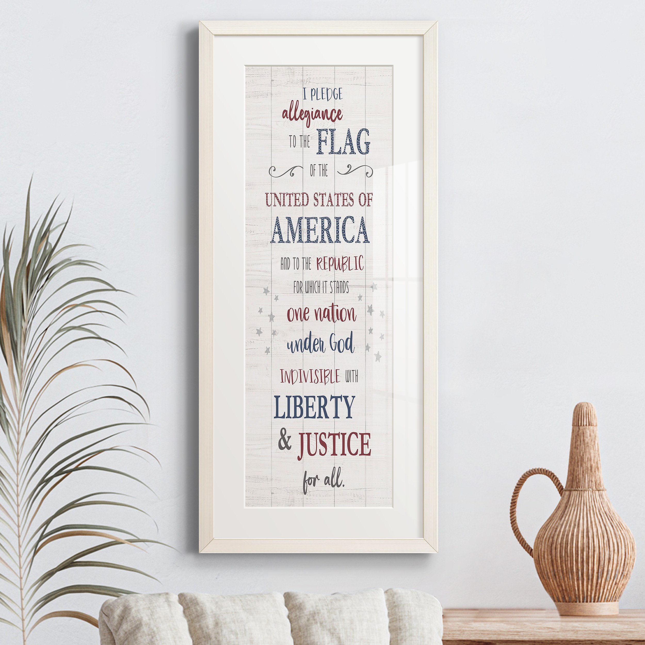 Trinx Pledge Of Allegiance - Single Picture Frame Textual Art | Wayfair