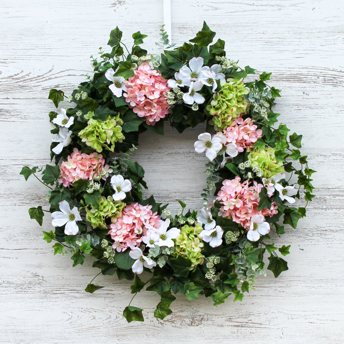 One Allium Way® Handcrafted Faux Mixed Assortment Silk Wreath & Reviews ...