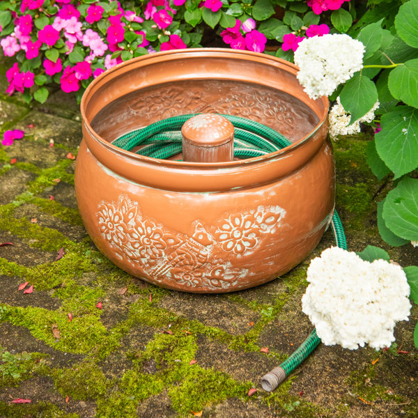 CobraCo Decorative Patterned Metal Hose Pot & Reviews | Wayfair
