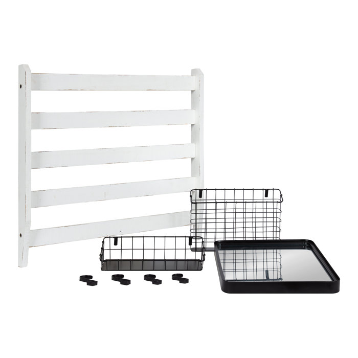 Kate and Laurel Tanner Wall Function Key Organizer with Key Hooks | Wayfair