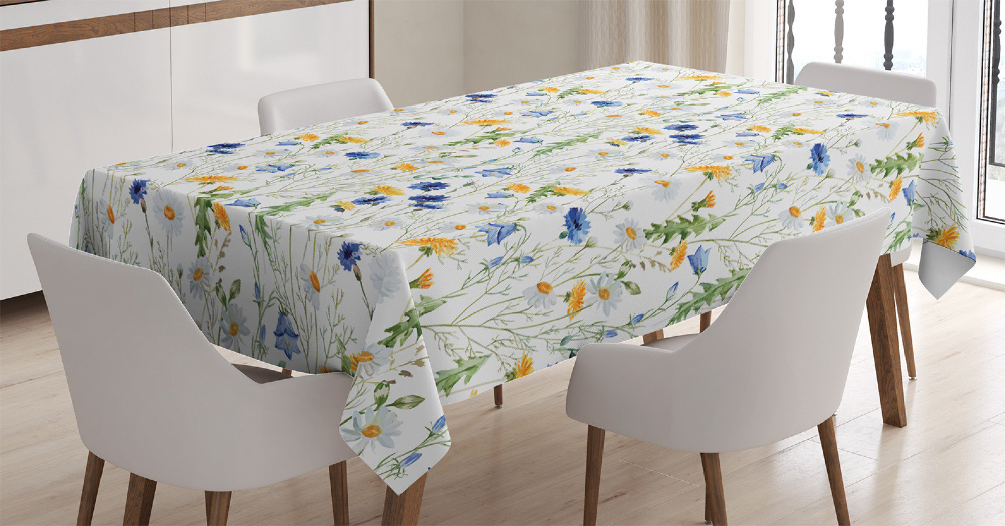 East Urban Home Rectangular Floral Tablecloth | Wayfair