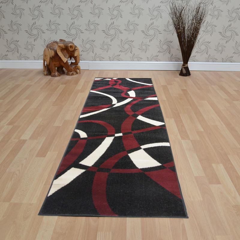 Ebern Designs Fordbridge Performance Red/Black Rug & Reviews | Wayfair