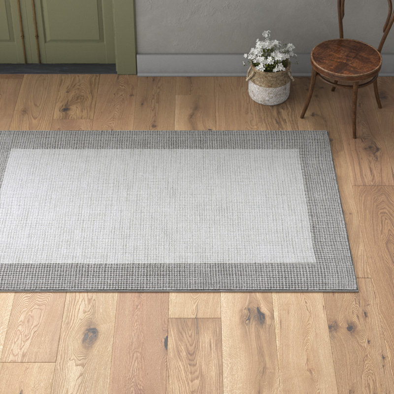 Birch Lane™ Evers Handmade Wool Ivory/Silver Rug & Reviews | Wayfair