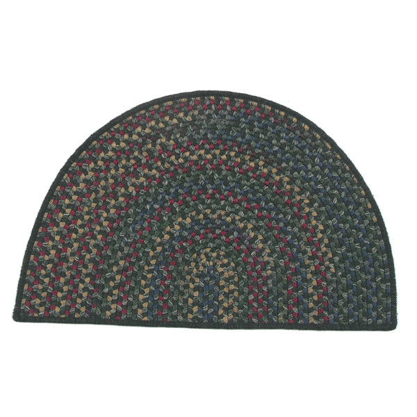 Winston Porter Rustic Performance Hunter Green Rug | Wayfair