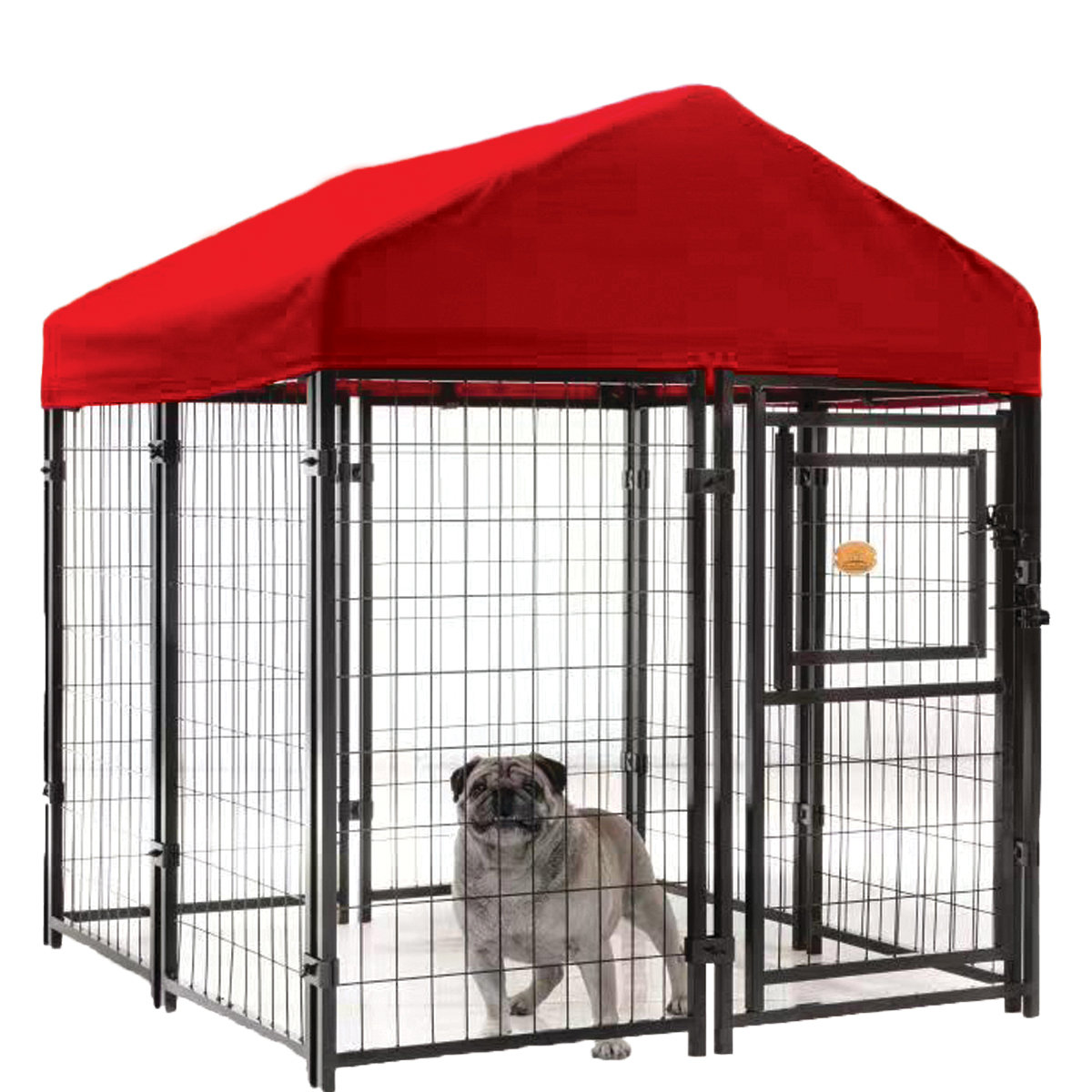 Kennels Direct 52 in. H x 4ft x 4ft Steel Kennel Kit & Reviews | Wayfair