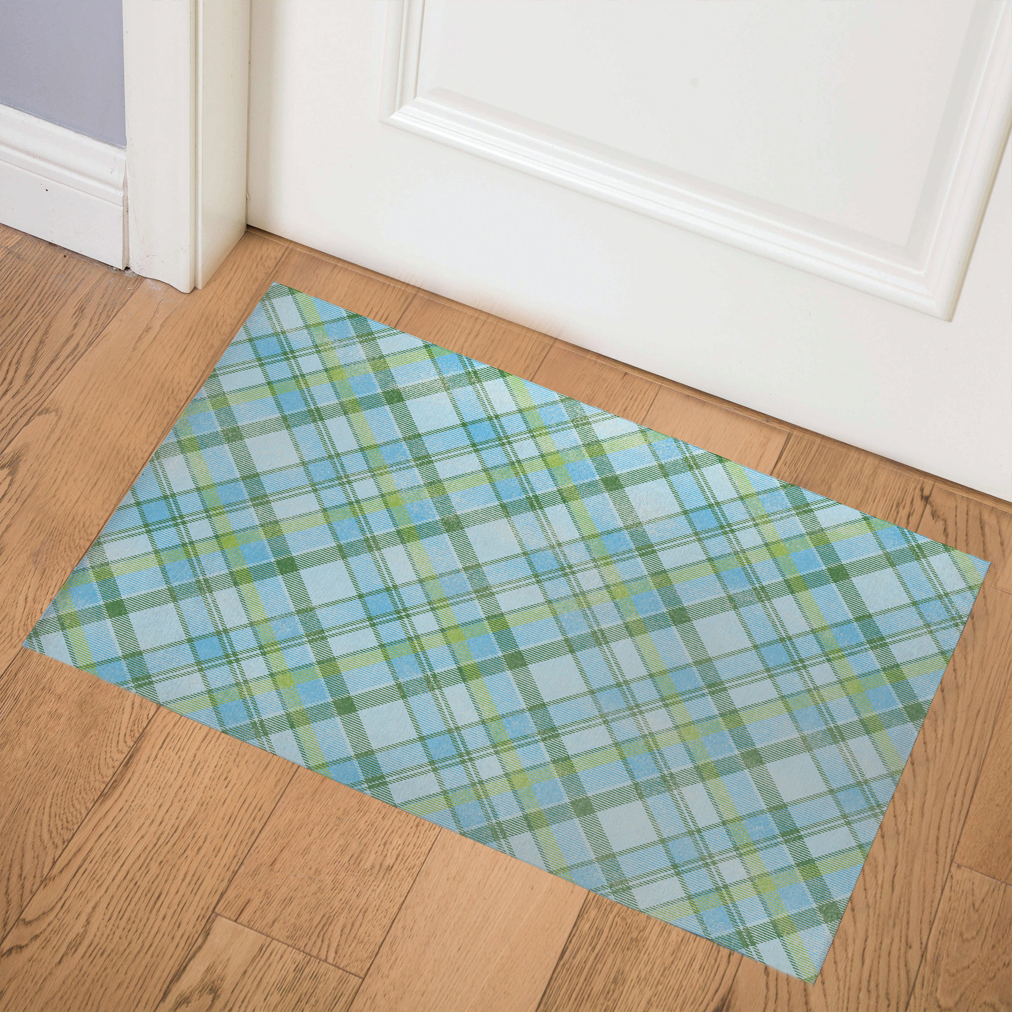 Gracie Oaks Nagib Madras Indoor Door Mat | Wayfair