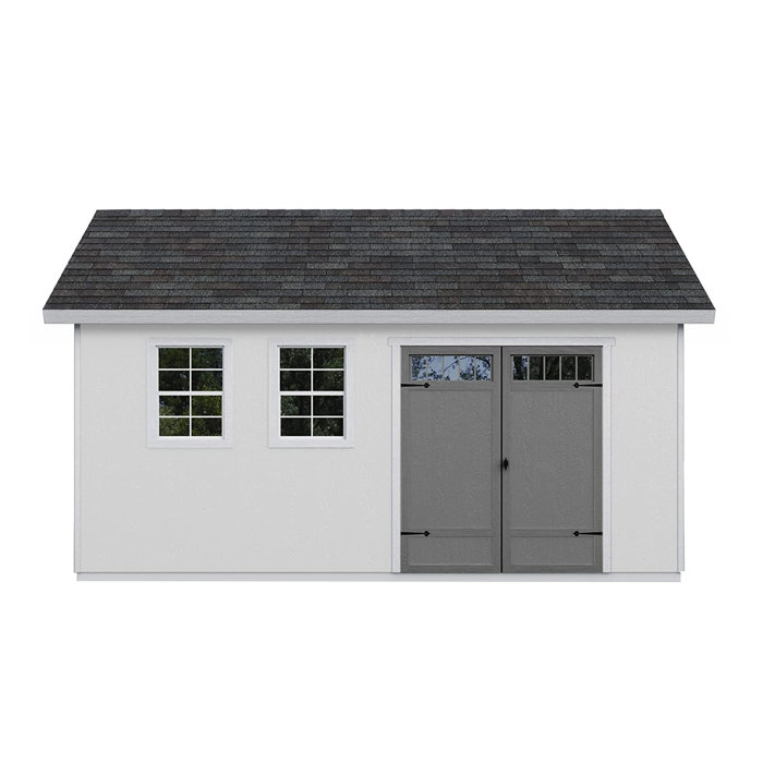 Handy Home Scarsdale 12 ft. W x 16 ft. D Wood Storage Shed With Floor ...