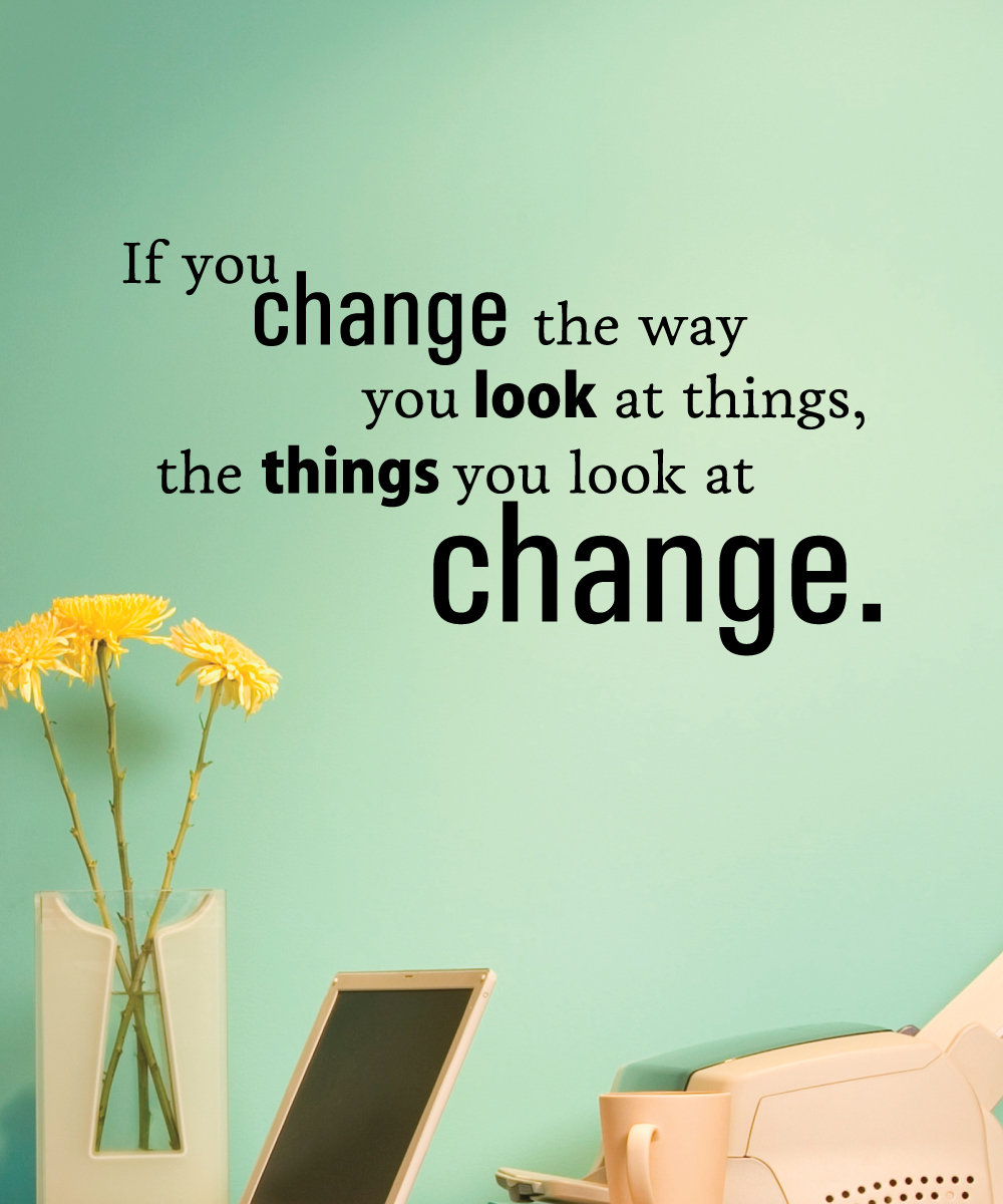 Belvedere Designs LLC Change The Way You Look At Things Wall Quotes ...